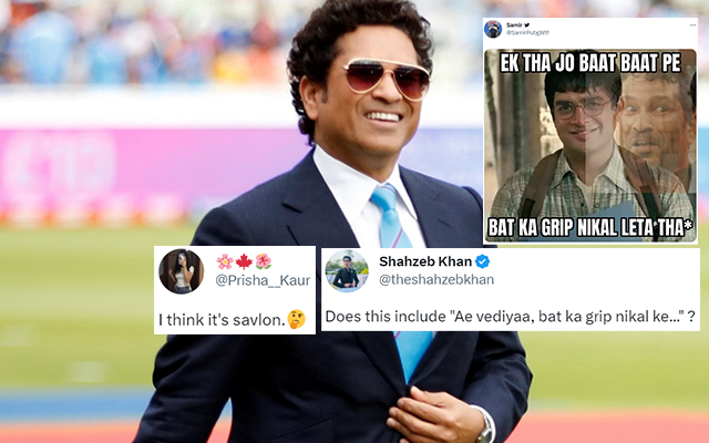 Sachin’s way of politely saying, ‘Aee Vedya...’Fans react as Sachin Tendulkar files police ...