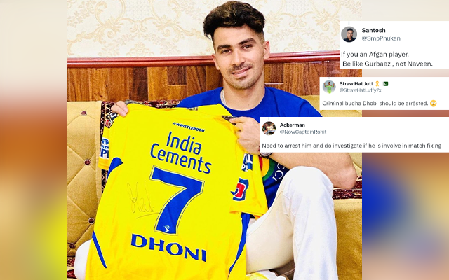 'KKR ko dhokha mila' - Fans abuzz as MS Dhoni gifts signed CSK jersey ...