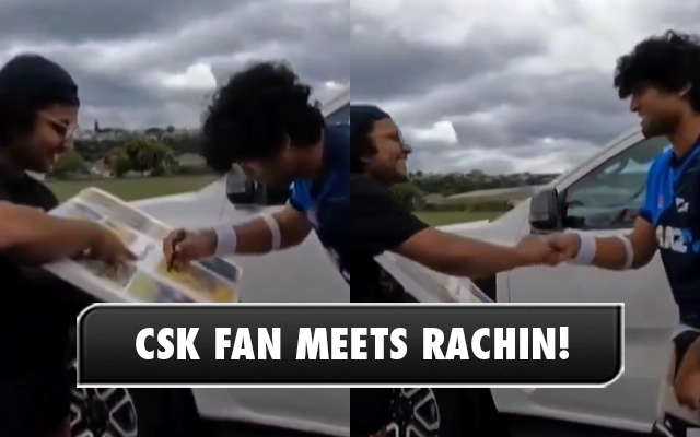 WATCH- Rachin Ravindra hands out autograph to CSK fan in New Zealand ...