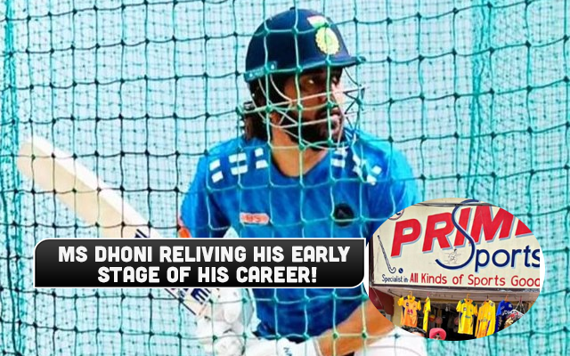 MS Dhoni spotted using ‘Prime Sports’ sticker on his bat | Sky11